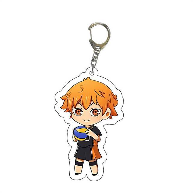 18PcsLot Anime Haikyuu Volleyball Boy Acrylic Keychain Hinata Shoyo ...