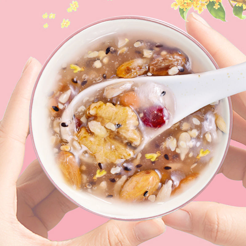 ZEJUN Chia Beans มันฝรั่งสีม่วง Osmanthus Instant Pure Lotus Root Flour ...