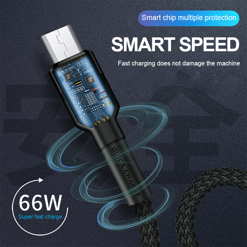 สายชาร์จ Micro USB 3A 66W Fast Charging 1M 2M 3M สายชาร์จเร็ว สายชาร์จ Android สายชาร์จ VIVO หัว ...