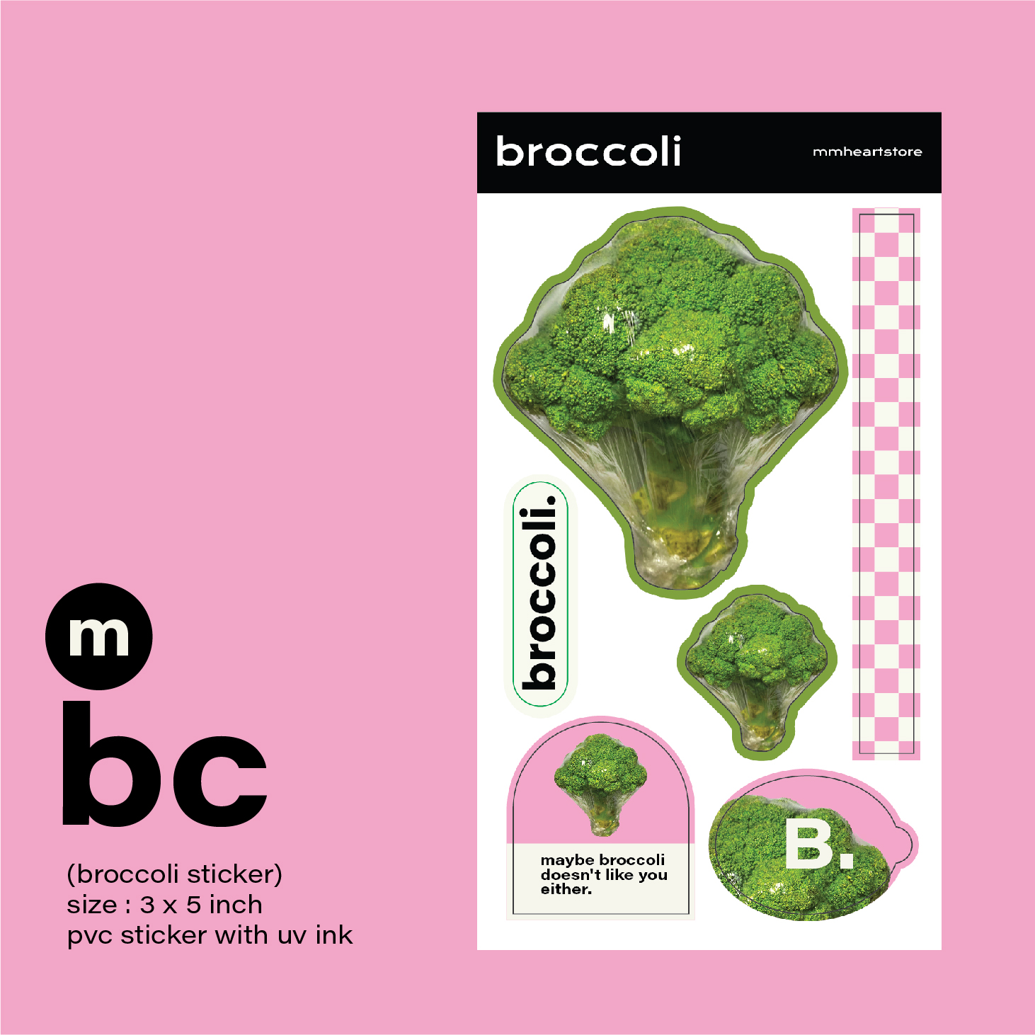 (m) broccoli sticker | mmheartstore - mmheartstore - ThaiPick