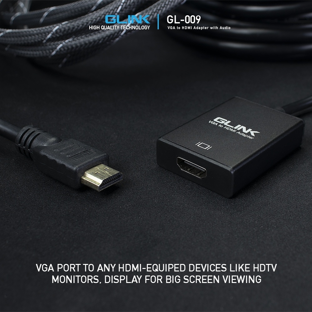 มาตรฐาน ทน ของแท้ by GLINK GL-009 VGAAudio TO HDMI สายแปลงสัญญาณ ต่อเสียงเพิ่มได้ - GLINK ONLINE ...