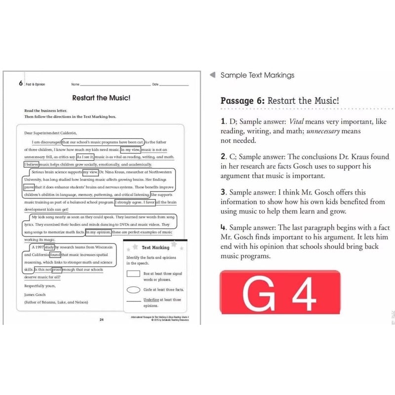 Informational Passages for Text Marking Close Reading Grade 1-6 ...