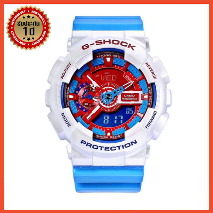 Casio G-SHOCK GA-110AC-7A นาฬิกาสปอร์ทสำหรับผู้ชาย 200M กันน้ำกันกระแทก ...