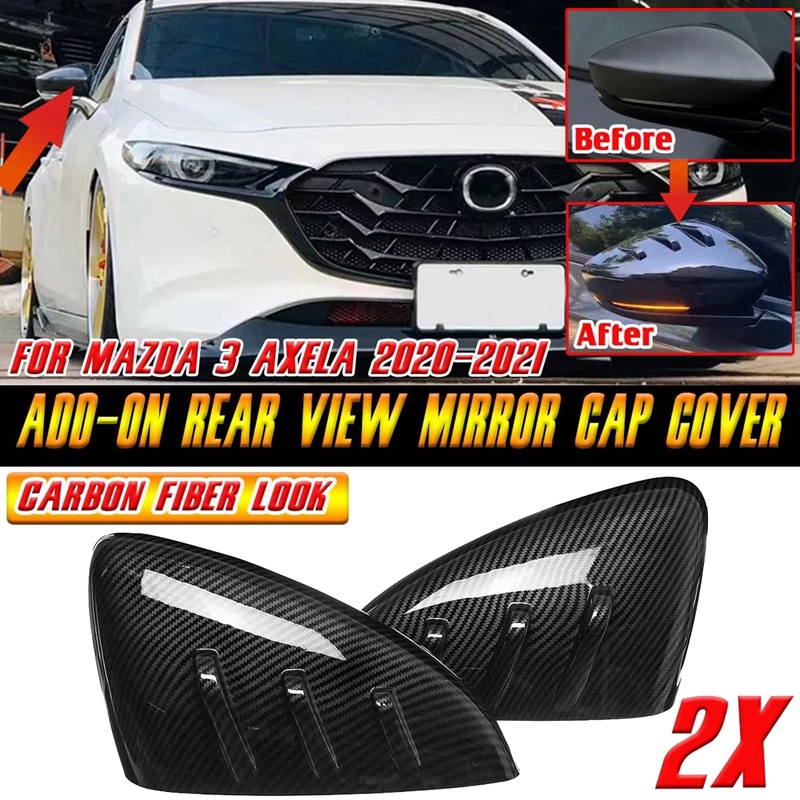 Carbon Fiber Car Side Rearview Mirror Cover for Mazda 3 Axela 2020-2021 ...