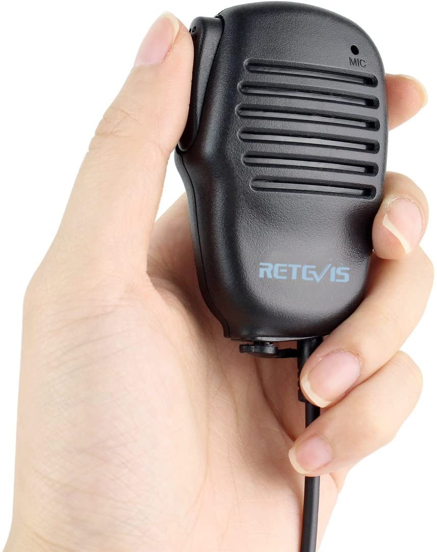 Retevis 2 ขาไหล่ลำโพงไมโครโฟน 3.5 มิลลิเมตรเสียงแจ็ค 2 ทางวิทยุไมโครโฟน ...