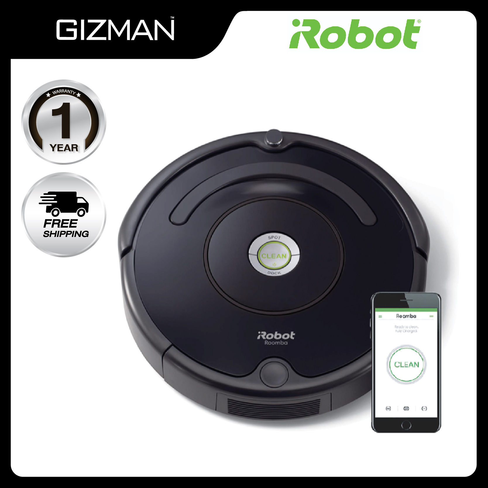 เช็คราคาล่าสุด iRobot Roomba 670 หุ่นยนต์ดูดฝุ่นอัตโนมัติ ระบบทำความ ...