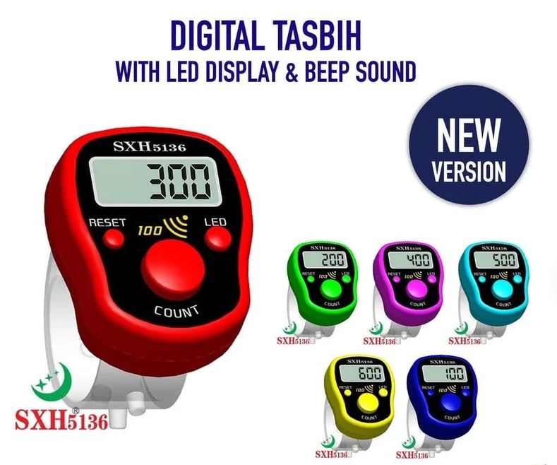 เครื่องนับดิจิตอลแบบสวมนิ้ว มีไฟLed สว่างในที่มืด เปลี่ยนแบตเตอรี่ได้ ...