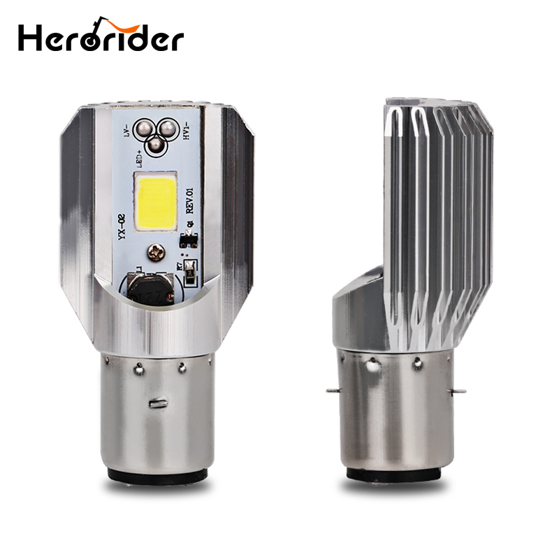 Herorider Motorcycle Headlight Scooter Bulb H6 Ba20d 6000k Light ATV ...