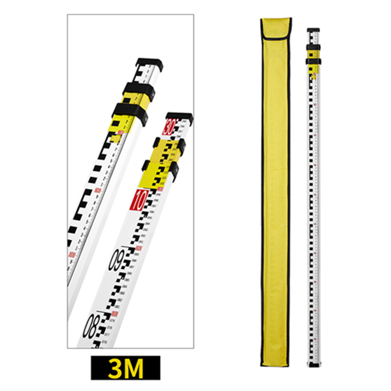 อลูมิเนียมอัลลอยด์ Retractable Tower Ruler เลเซอร์ระดับแสงสำหรับระดับ ...