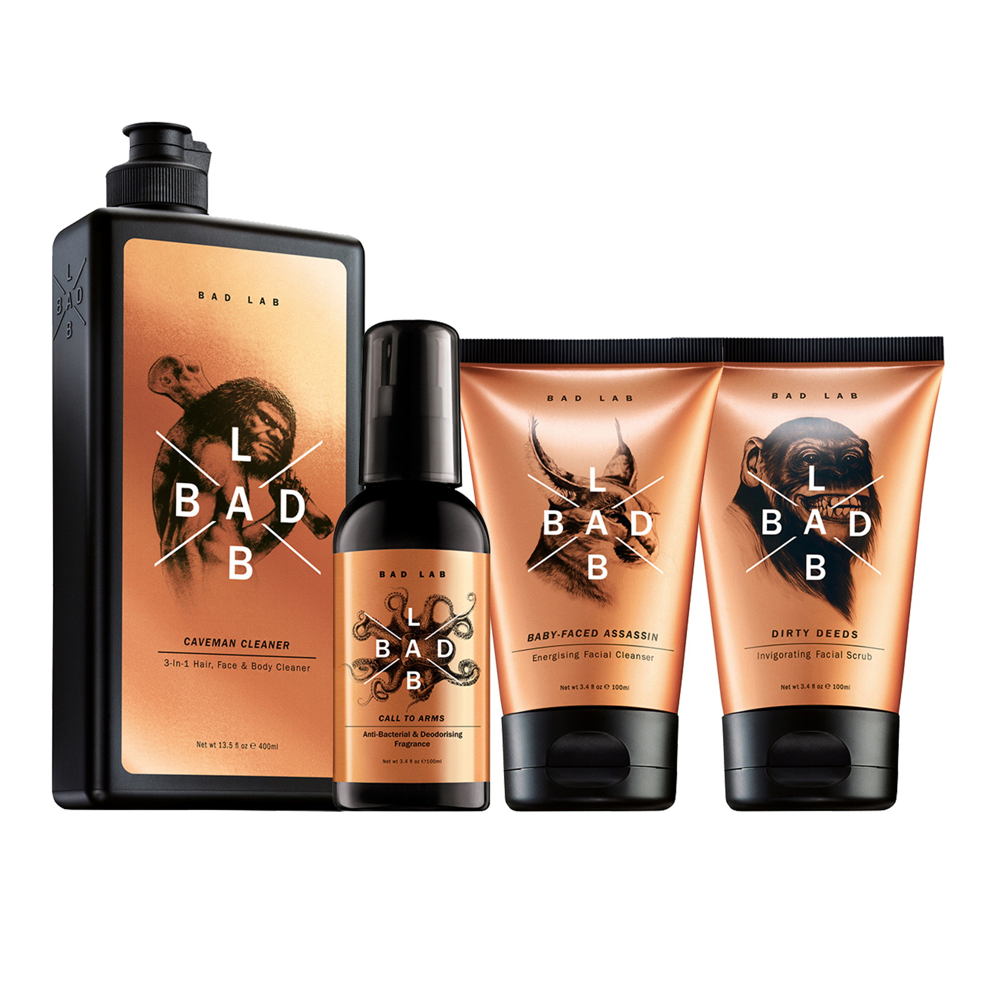 BAD LAB สบู่เหลวทรีอินวัน สำหรับเส้นผมใบหน้าและร่างกาย+ครีมโฟมล้างหน้า ...