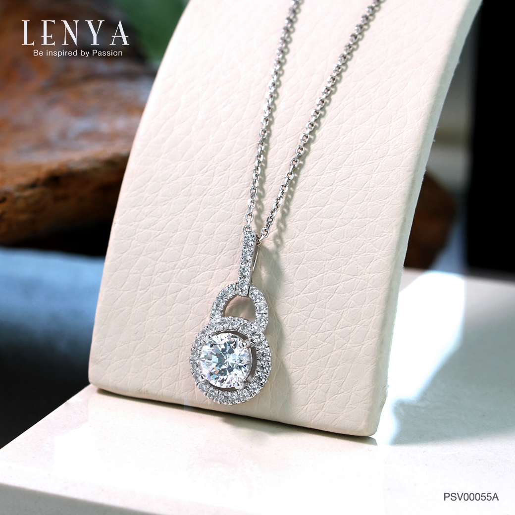 Lenya Jewelry จี้เพชร DiamondLike คลาสสิคด้วยเพชรทรงกลมดีไซน์สุดหรู ...