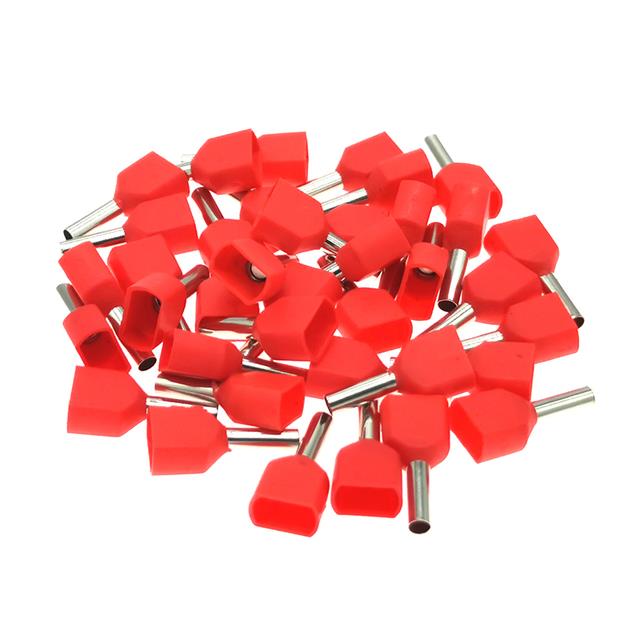 Copper Crimp Terminals TE0508 16-14 Dual Wire Tube Insutated Cord End ...