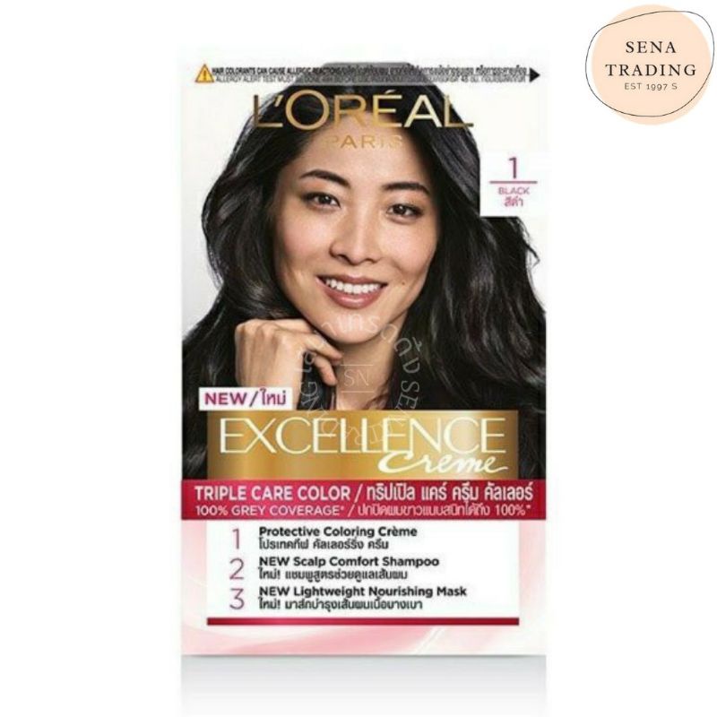 ⭐ถูกกว่าห้างเยอะ⭐ L'oreal Excellence Cream ลอรีอัลครีมเปลี่ยนสีผม ...