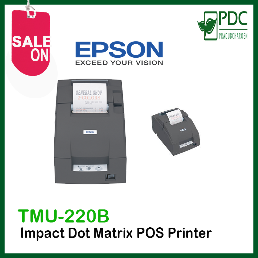 Epson TMU-220B Serial Impact Dot Matrix Printer / Auto-cutter / 4.7 lps ...