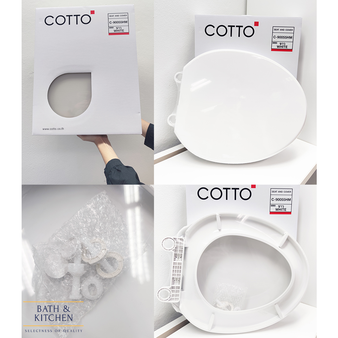 COTTO ฝารองนั่งชักโครก เปิด-ปิดแบบกันกระแทก รุ่น C90055 สีขาว ฝาชักโครก ...