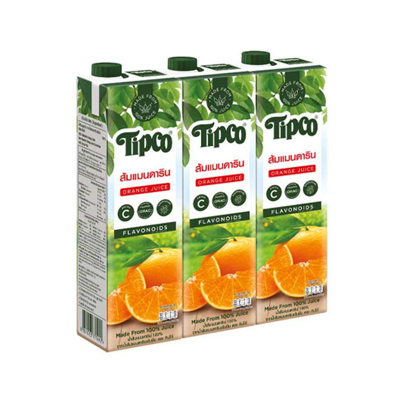 Tipco 100% Orange Mandaarin 1000 ml x 3. ทิปโก้ น้ำส้มแมนดาริน 100% 1000 มล. X 3 กล่อง | Lazada ...