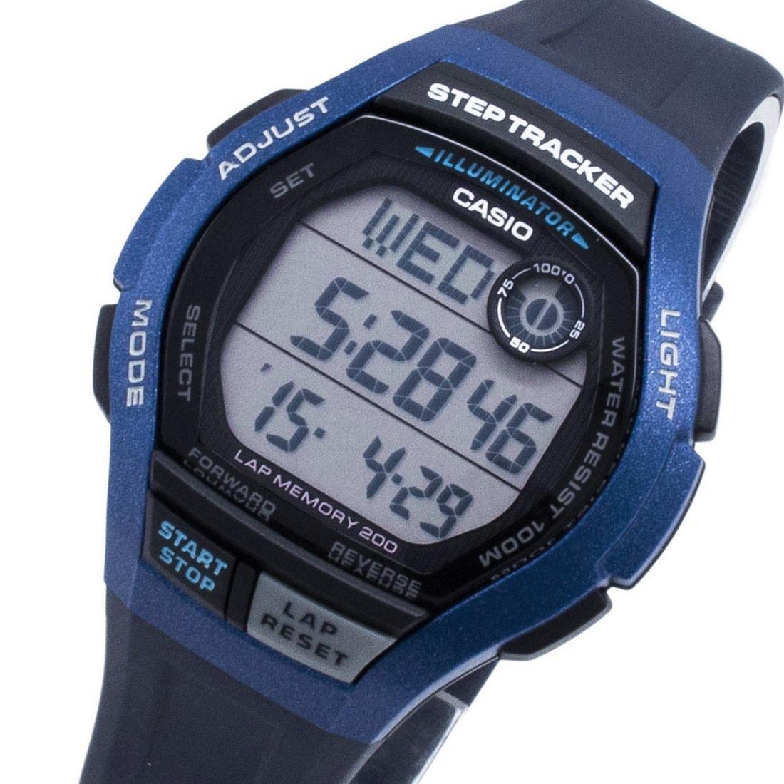 Casio Step Tracker นาฬิกาข้อมือผู้ชาย นับก้าวเดิน สายเรซิน รุ่น WS ...
