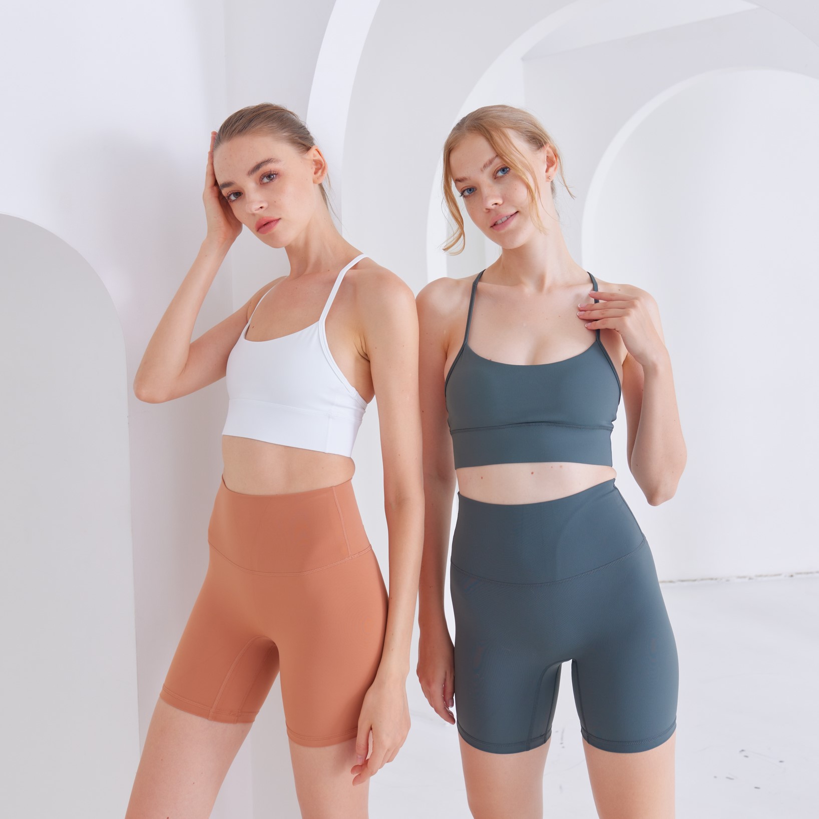 Penny Activewear กางเกงออกกำลังกาย ขาสั้น เอวสูงพิเศษ กางเกงโยคะสั้น กางเกงวิ่งผู้หญิง ผ้านิ่ม ...