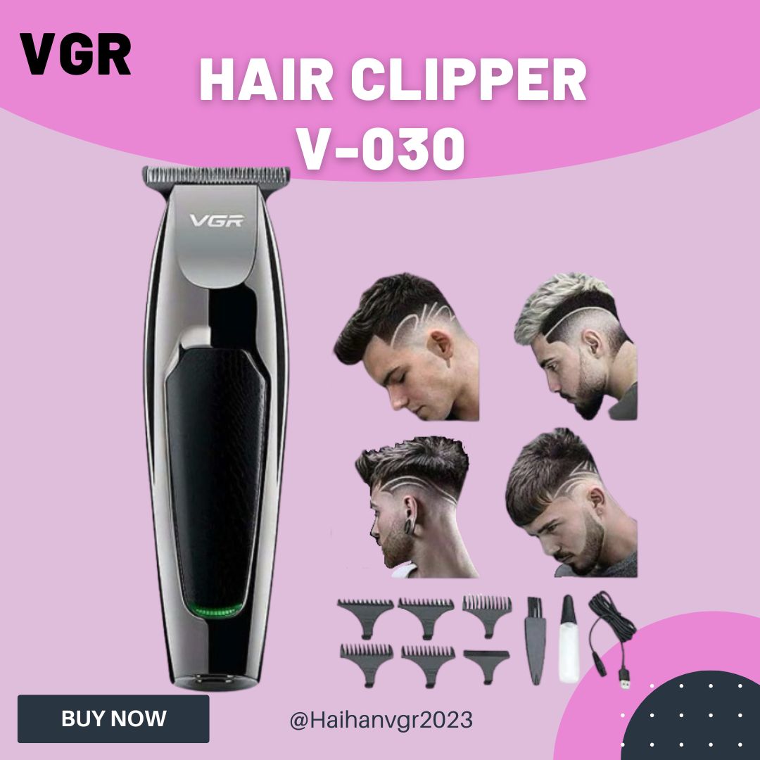 ปัตตาเลี่ยนตัดผมไร้สาย VGR รุ่น V-030 สีดำ ปัตตาเลี่ยนตัดผม กันจอน แต่งทรงผมได้ ขนาดพกพาง่าย มี ...