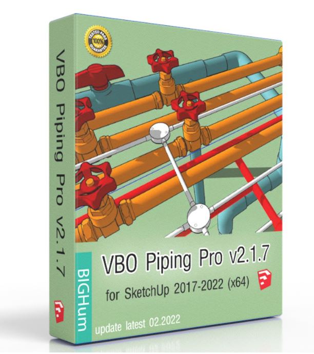 VBO Piping Pro v2.1.7 for Sketchup 2021-2023 ปลั๊กอินสร้างระบบท่อ (Windows) (ทักแชท Read chat ...
