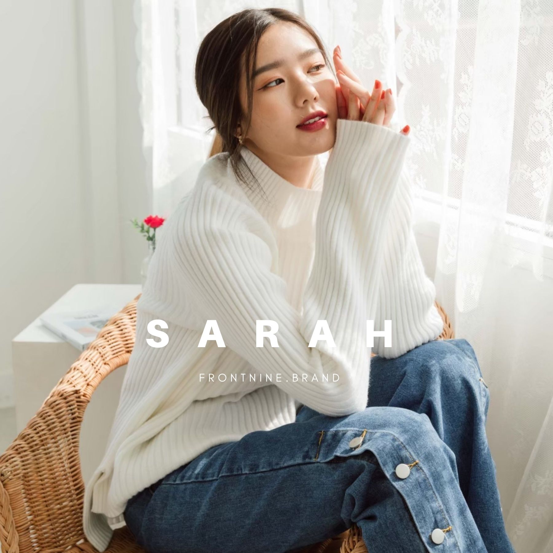 Front Nine Sarah Sweater เสื้อไหมพรมคอเต่า แขนยาว ทรง Oversize - FRONT ...