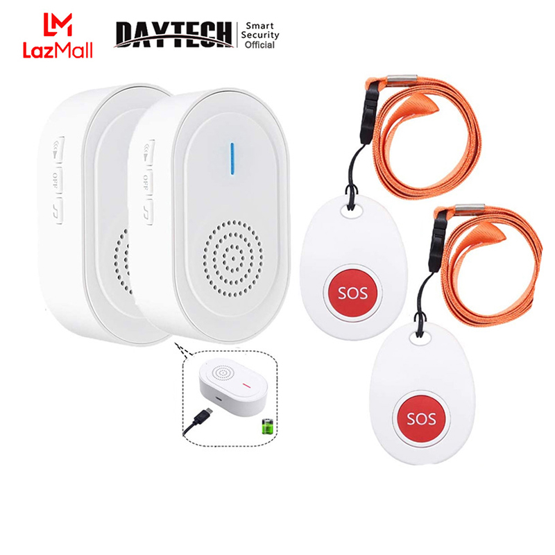 DAYTECH กริ่งผู้ป่วย SOS กริ่งฉุกเฉิน สำหรับผู้ป่วย ปุ่มกดเรียก กริ่งขอความช่วยเหลือ กริ่ง ...