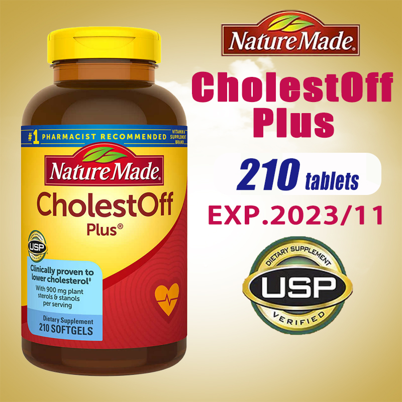 Nature Made CholestOff Plus 210 Softgels ลดไขมันและคอเลสเตอรอลในเลือด ...