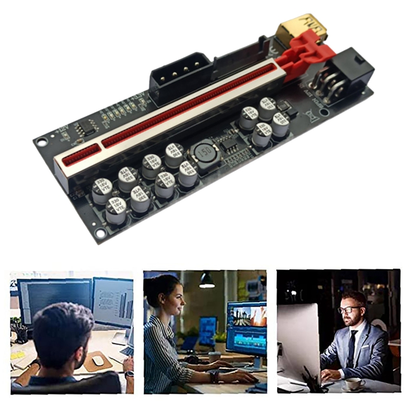 VER018 PLUS PCI-E Riser Card PCI-E 1X to 16X USB3.0 60cm Graphics Riser ...