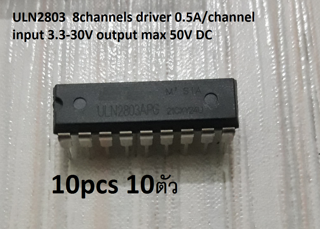 ULN2803 DIP Driver 8 Channels 0.5A/Ch input 3.3-30V output 50V max ...