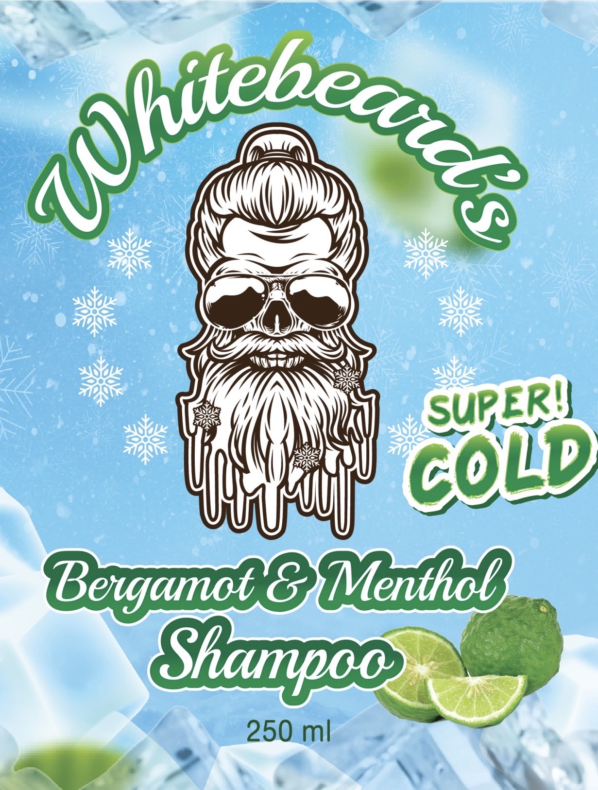 Hair Shampoo - Whitebeard's Bergamot & Menthol Super Cold Hair ...