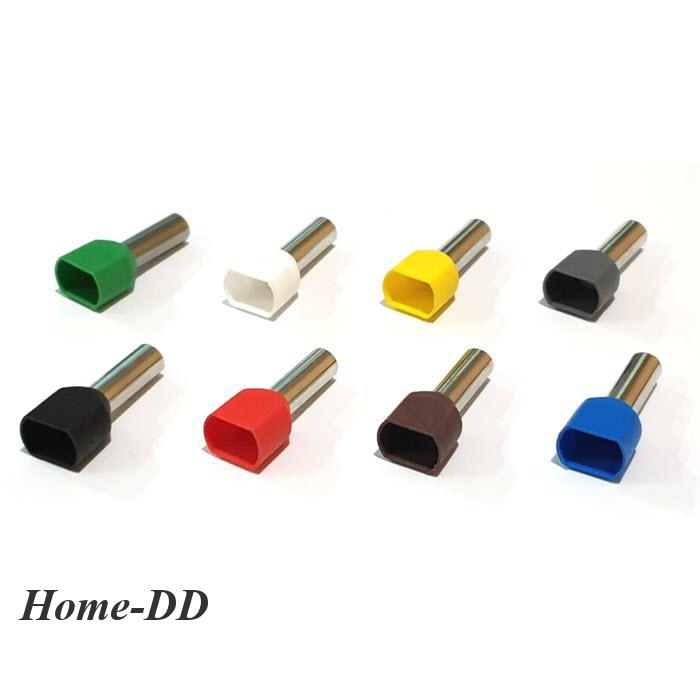 หางปลากลม คอร์ดเอ็น แบบมีฉนวน ย้ำรวมสายไฟ 2 เส้น ขนาด 1.0 Sq.mm (สี ...