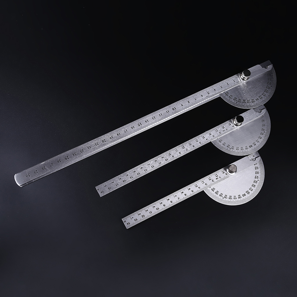 Stainless Steel 180 Degree Protractor Angle Finder Rotary Woodworking ...