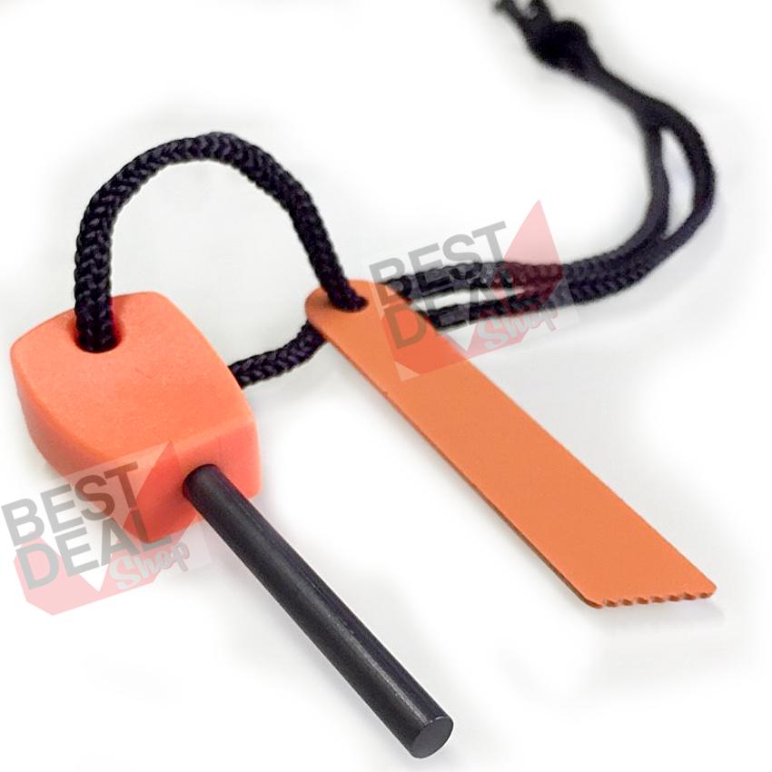 Mini Flint Striker Fire Starter แท่งจุดไฟ แท่ง magnesium รุ่น FS-Orange ...