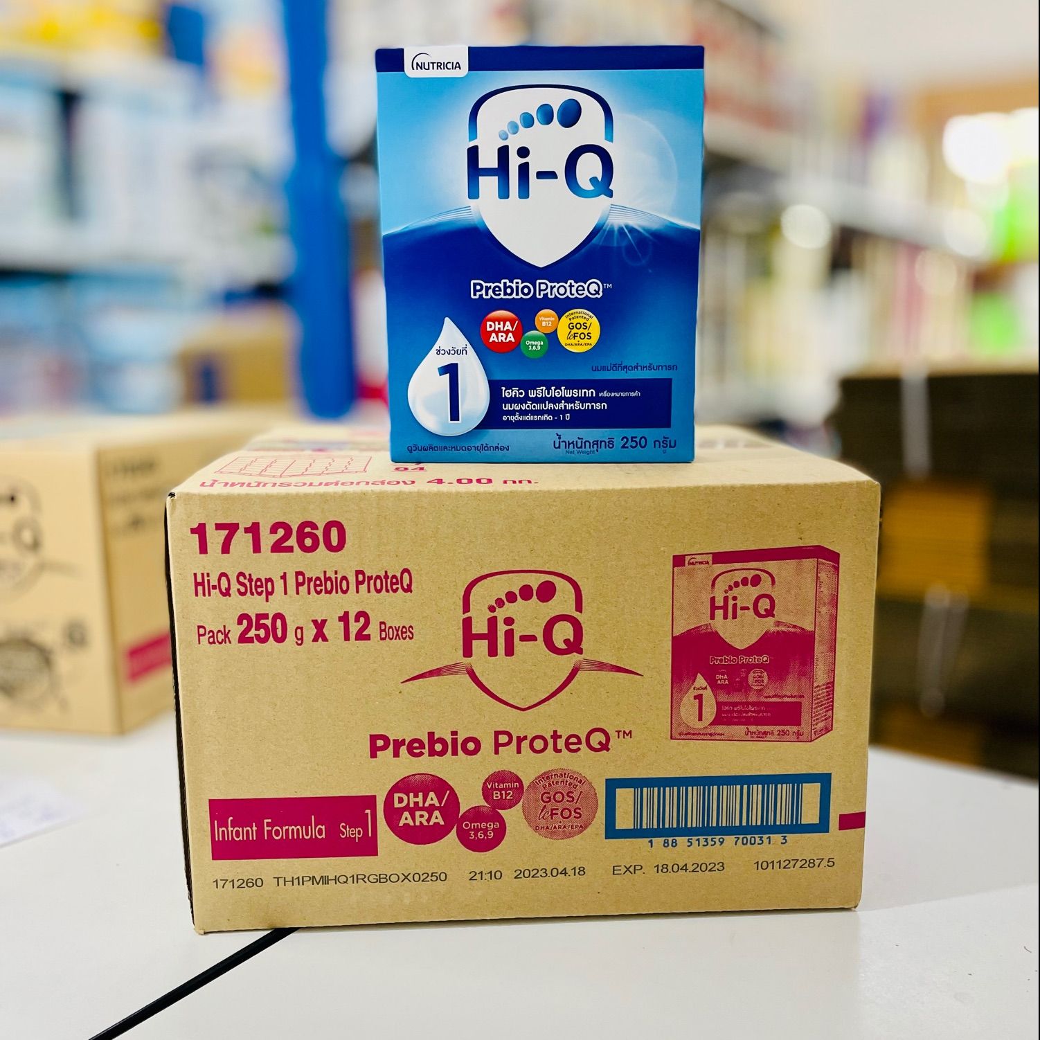 นมผงเด็ก Hi-Q prebio proteq สูตร1 ขนาด 250g ลังละ ยกลัง 12 กล่อง ...