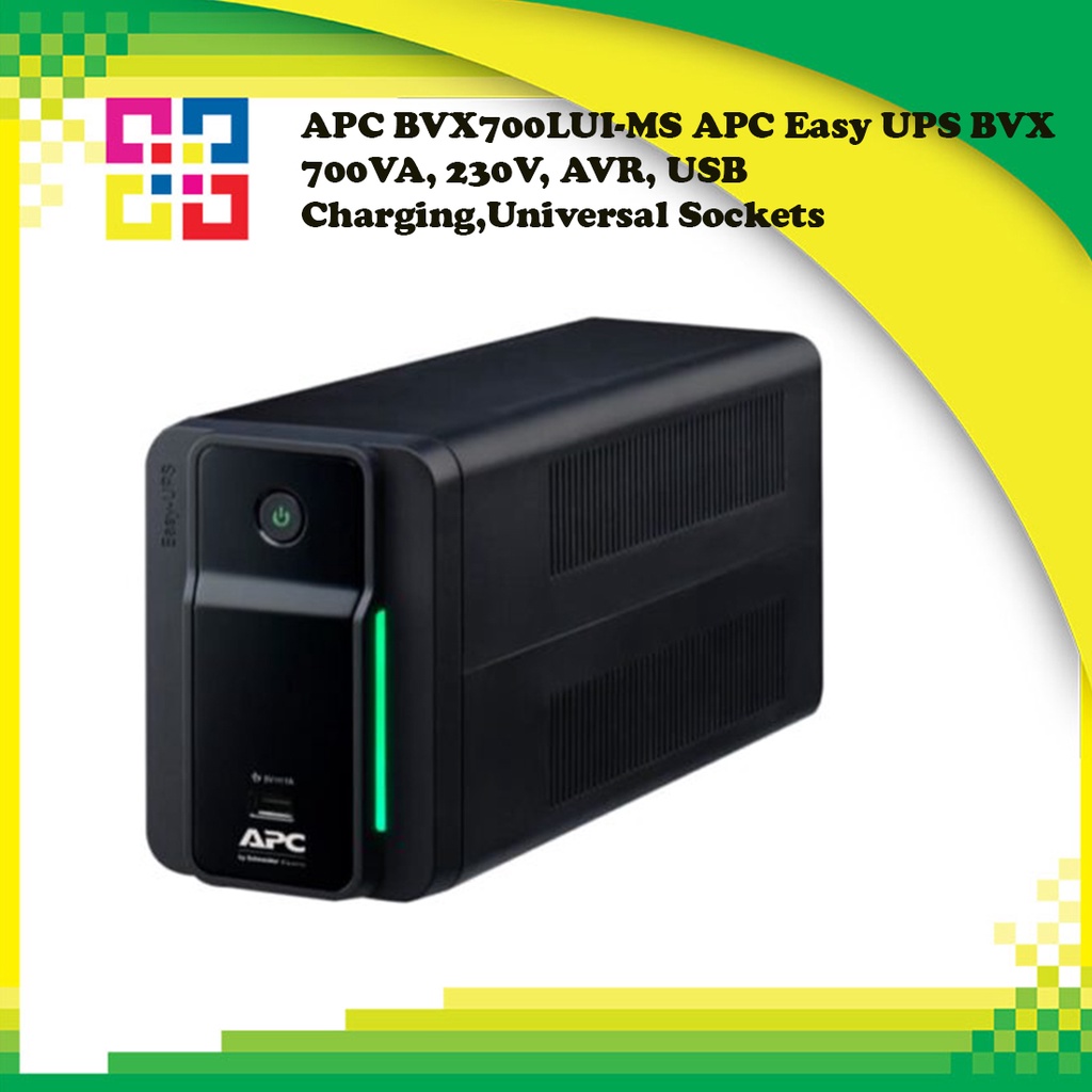 APC BVX700LUI-MS Easy UPS BVX 700VA, 230V, AVR, USB Charging,Universal Sockets | Lazada.co.th