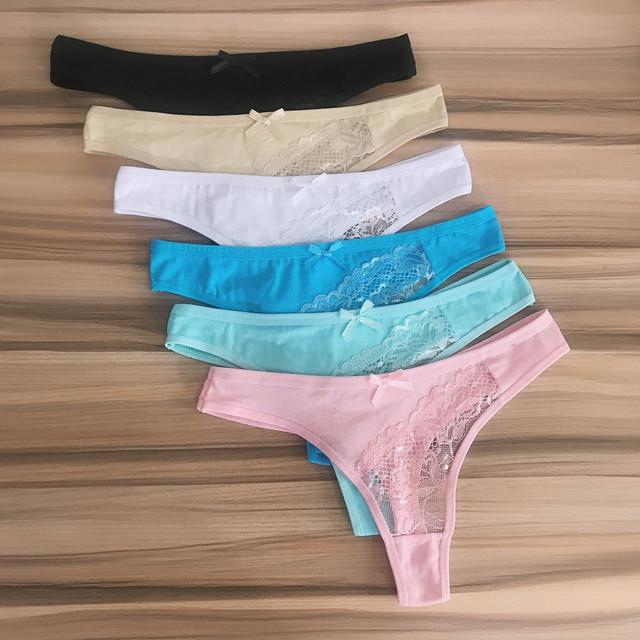 10 Pieces A Pack Ladies Thong Panties Women G Strings Sexy Lingerie ...