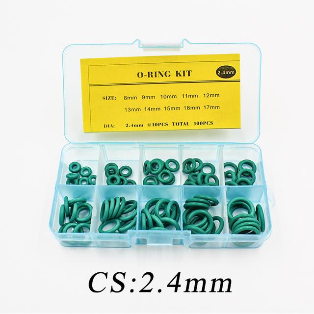 ☒ஐ Thickness 2.4mm green rubber ring FKM O ring seal FKM seal O-ring ...