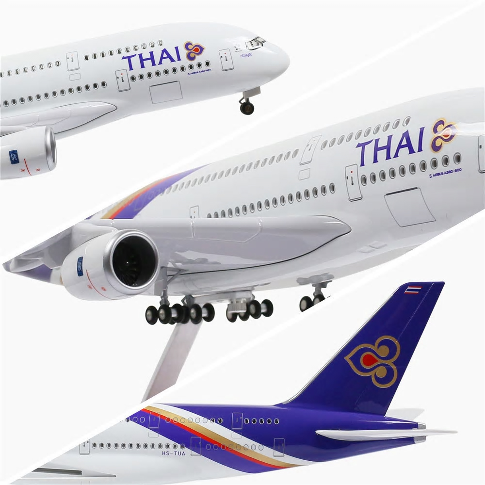 Thai Airways Airbus A380 Super Jumbo Airplane 49cm Model with LED ...