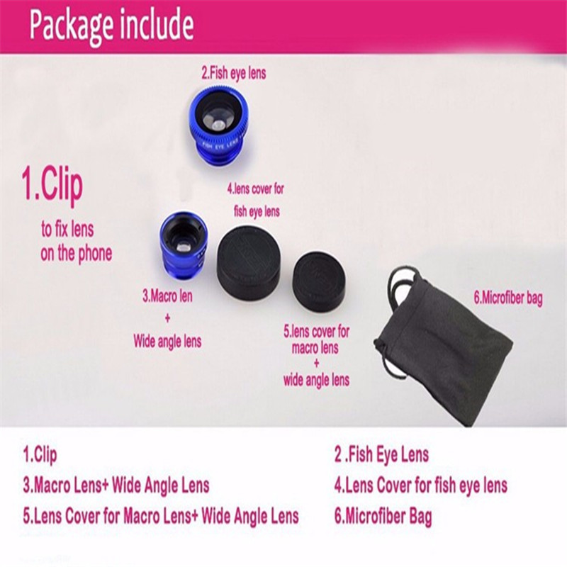 [NEWCN] Fish Eye Lens Wide Angle Macro Fisheye Lens Zoom For iphone 7 8 ...