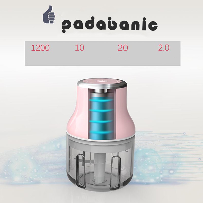 ของแท้ Padabanic เครื่องบดเนื้อไฟฟ้า เครื่องบดสับอาหาร มินิสเตนเลส ไร้ ...