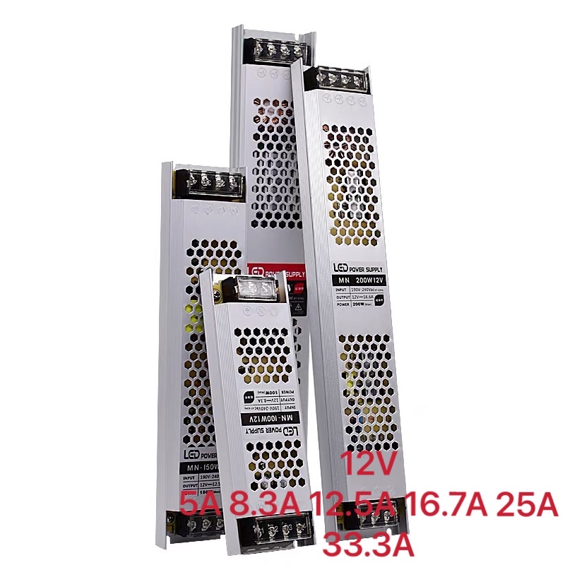 12V DC 5A 8.3A 12.5A 16.7A 25A 33.3A Switching power supply กล้องวงจรปิด CCTV LED Slim Design ...