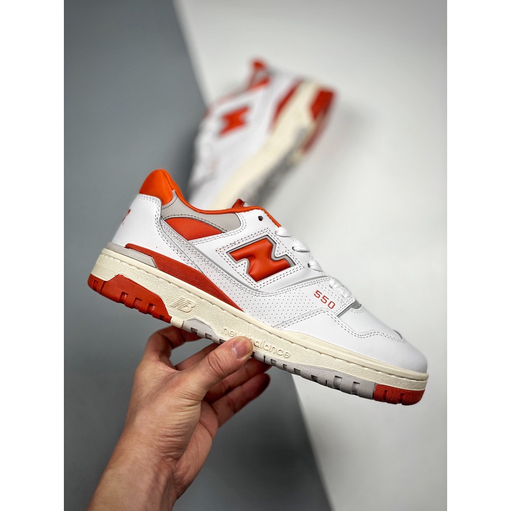 NB B- B- 550รองเท้ากีฬาสเก็ตบอร์ดแฟชั่นสีขาวแดง - ydUGvY0T - ThaiPick