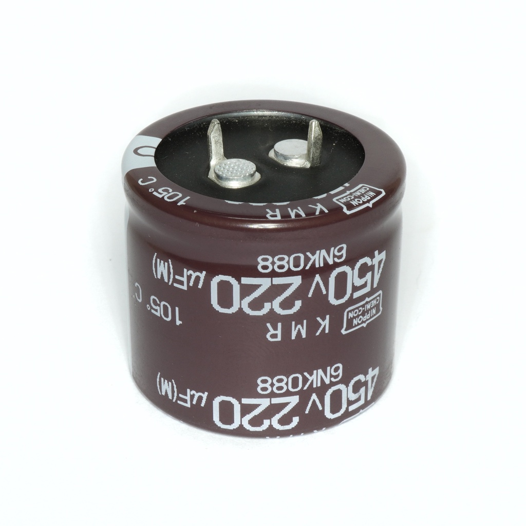 C 220uF 450V 105°C Capacitor คาปาซิเตอร์ ยี่ห้อ Nippon Chemi-Con ...