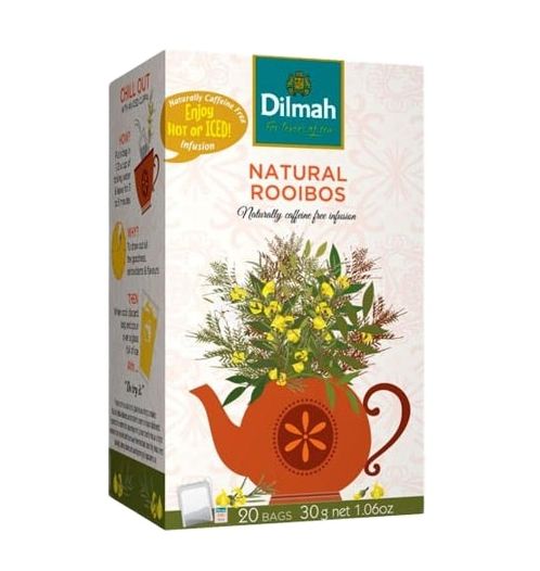 Dilmah Natural Rooibos Tea ดิลมา ชารอยบอส 100% ชาสมุนไพร 1.5g x 20ซอง ...