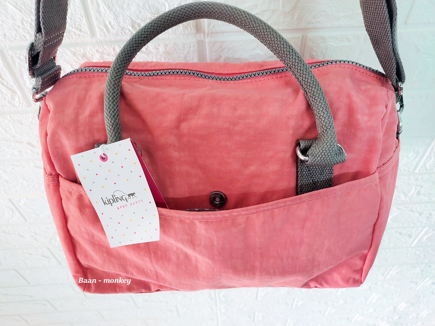 KIPLING SHOP ของแท้เบลเยี่ยม กระเป๋าถือสะพาย KIPLING BEONICA Blush Pink ...