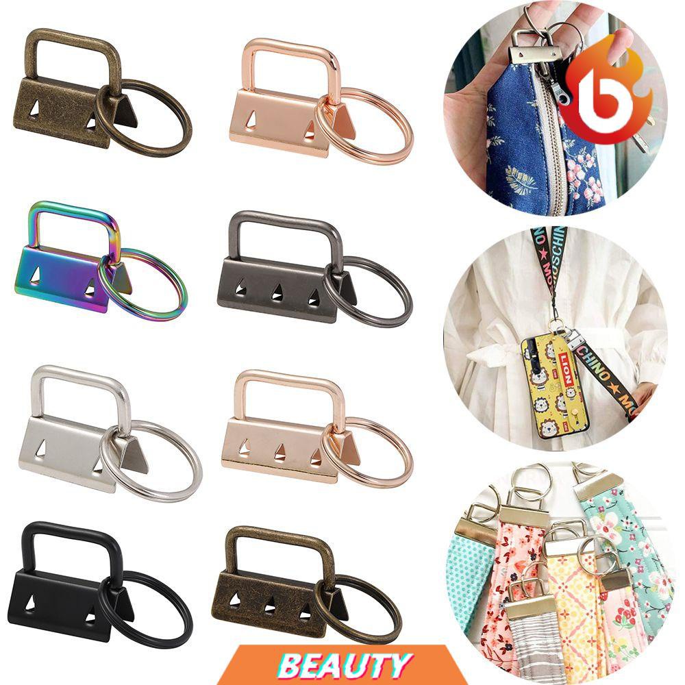 BEAUTY 5Pcs Webbing Cotton Tail Clip Tail Clip With Key Rings Key Fob ...