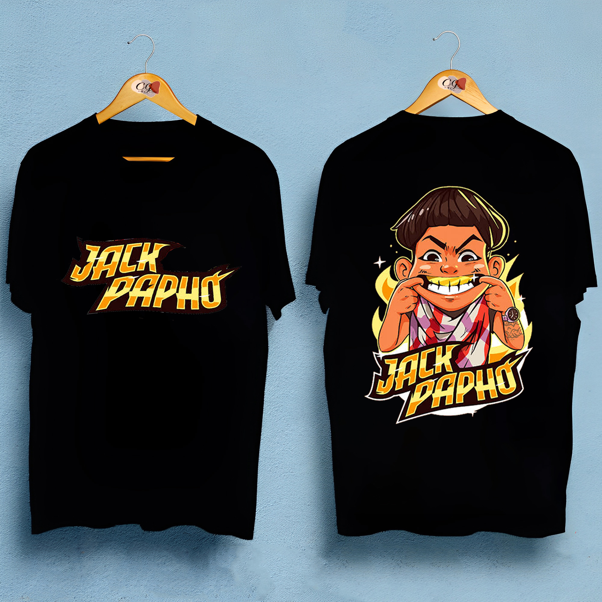 Jack Papho สวัสดีครับผมแจ็กแปปโฮ ผ้าฝ้ายแขนสั้นพิมพ์เสื้อยืดคอกลมคุณภาพ ...