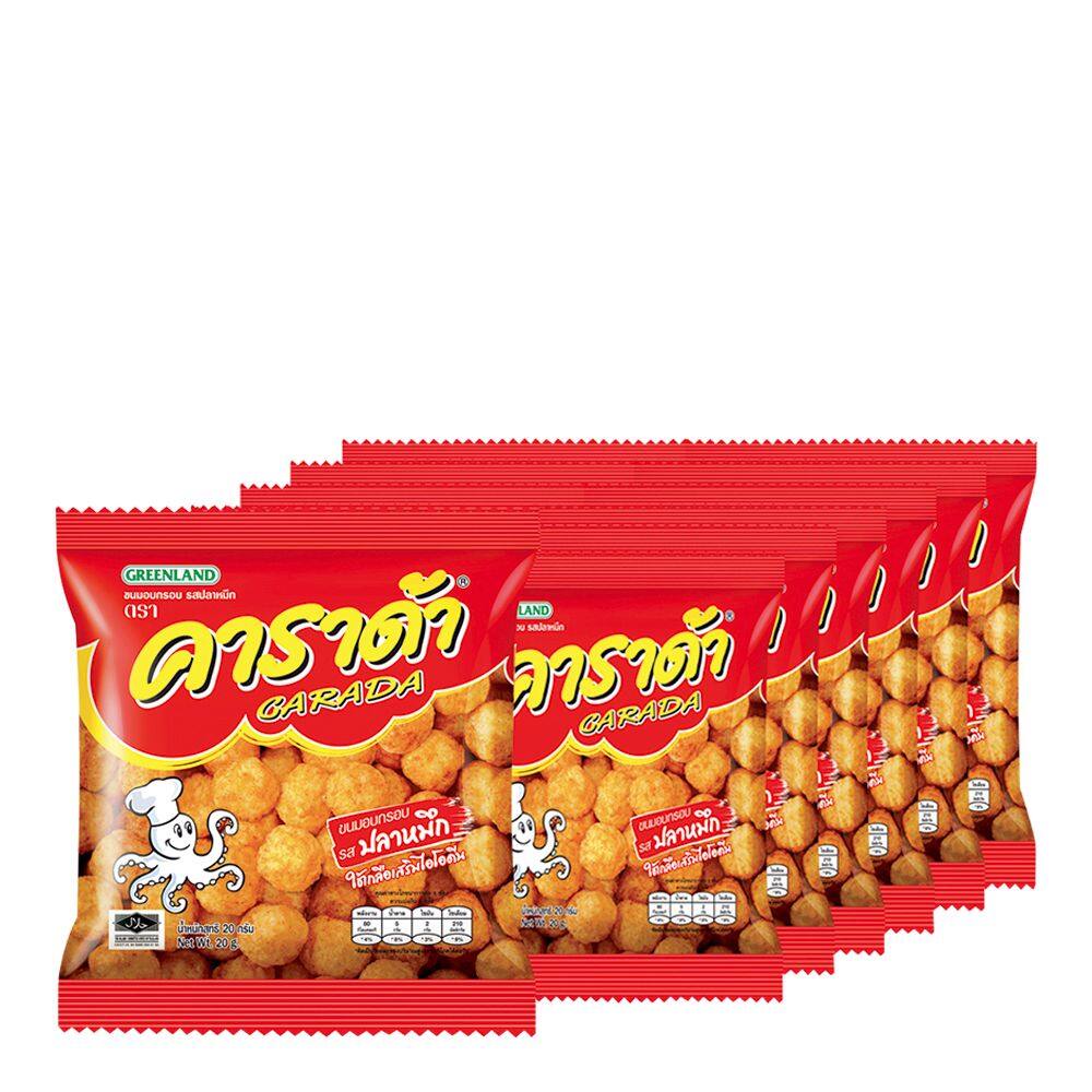 คาราด้า รสปลาหมึก 17 กรัม x12 ชิ้น ขนมขบเคี้ยวสำหรับอุปโภคบริโภค ...