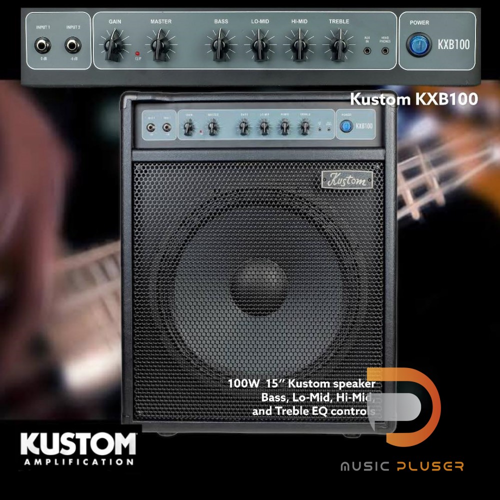 Kustom KXB100 แอมป์กีต้าร์เบสขนาด 100วัตต์ ลำโพง 15 Kustom พร้อมปรับ ...