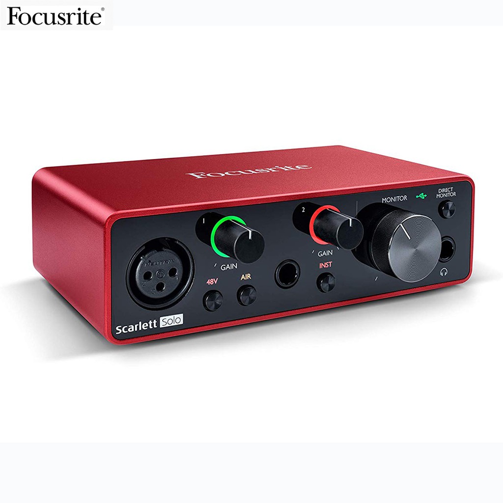 Focusrite Scarlett Solo (Gen 3) ออดิโออินเตอร์เฟส อุปกรณ์บันทึกเสียง ...